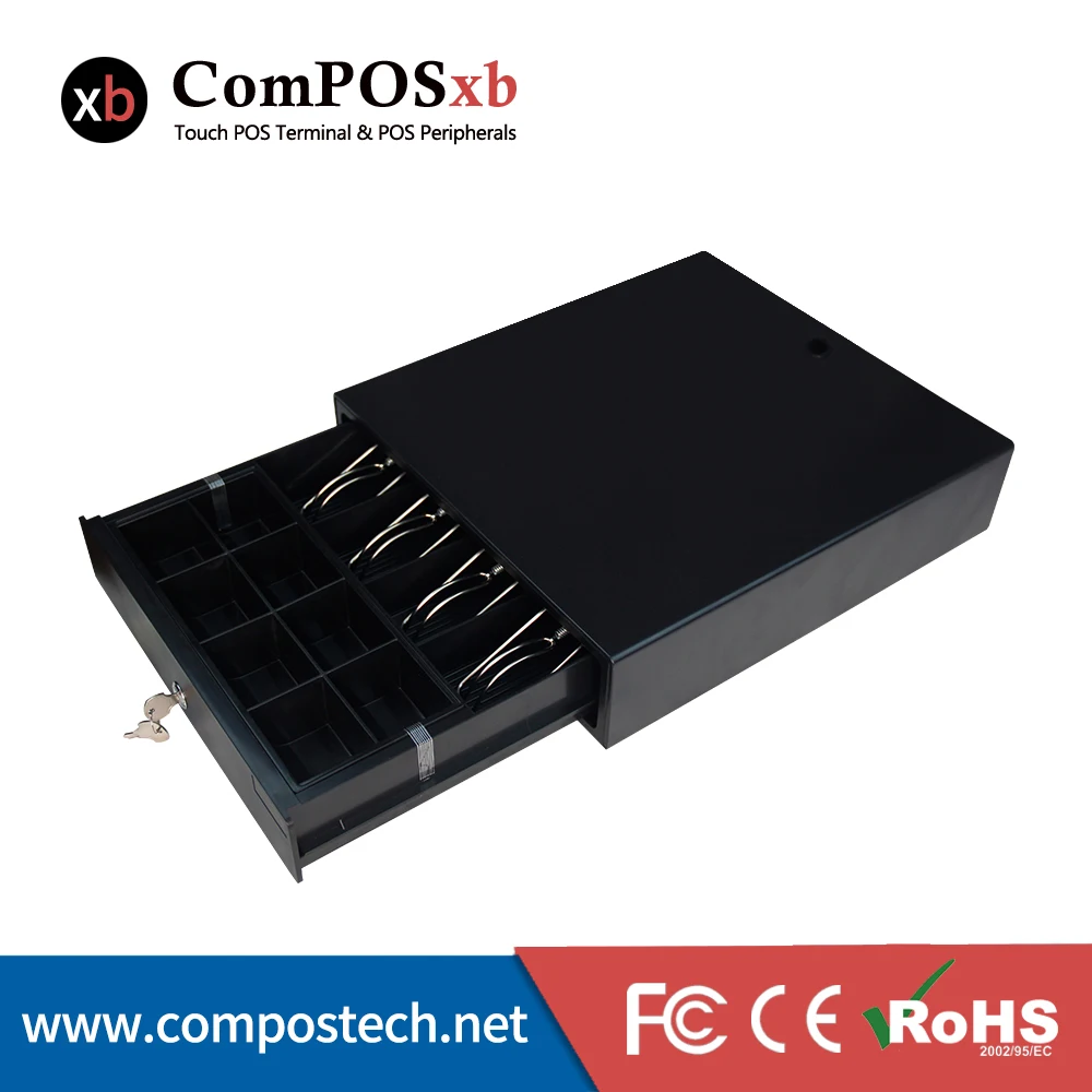 ComPOSxb Three Position Lock POS Cash Drawer with RJ11 Interface Cash ...