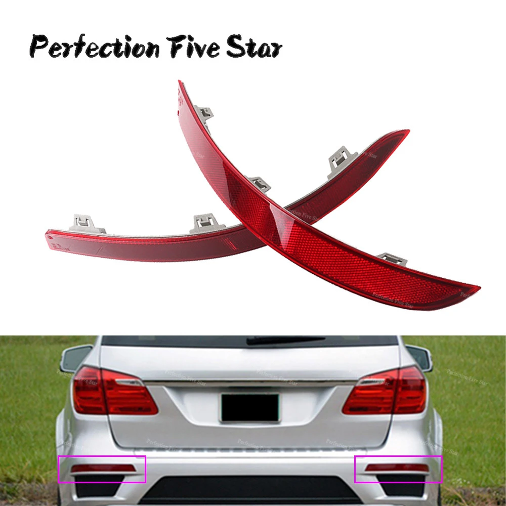 1668200374 1668200474 1pair Rear Bumper Reflector For Mercedes Gl-class ...