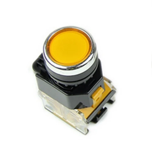 LA38 11/203 Push Button Momentary Heavy Duty Power Press Switch Yellow ...