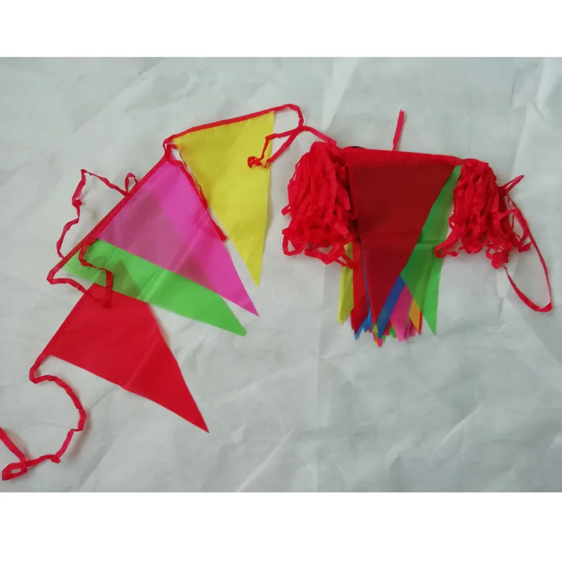 100pcs Triangular Flags String Flag 50m Office Home Activity Sports 
