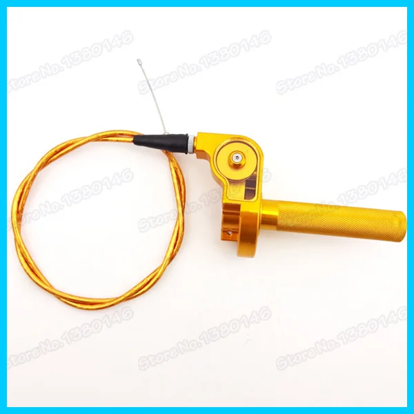 Gold CNC Twist Throttle Settle & Twist Cable Assembly For 50cc 160cc ...