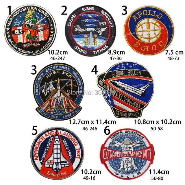Nasa Mars Badges For