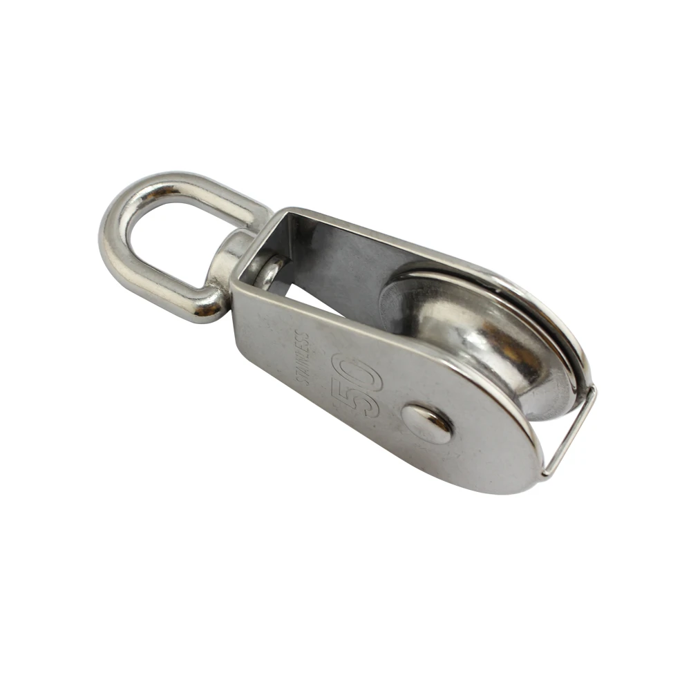 2Pk M20 Single Pulley Roller SS304 Single Wheel Swivel Lifting Rope ...