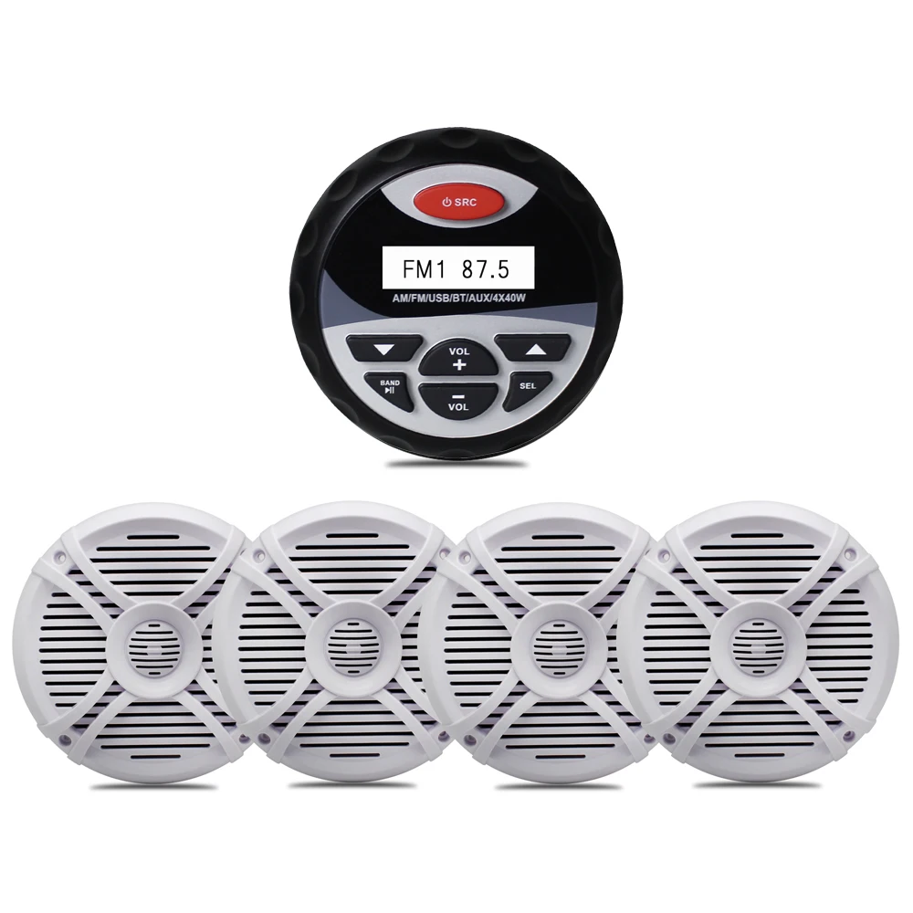 Boat Stereo Audio Waterproof Radio Marine Bluetooth FM AM Receiver MP3 ...