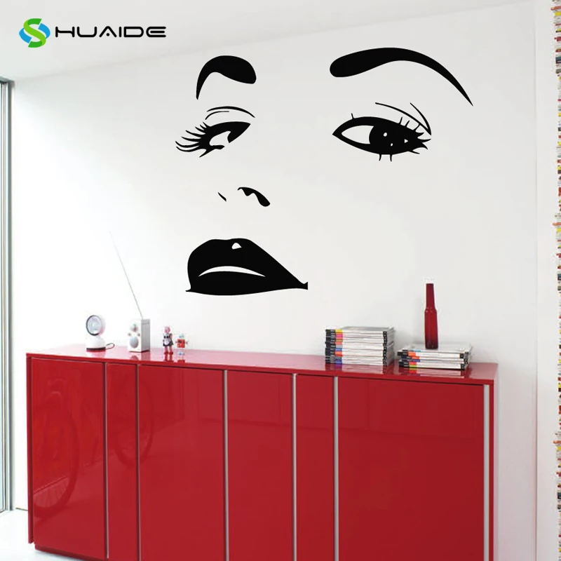Make Up Girl Face Collection Wall Decal Barber Shop Beauty Salon ...