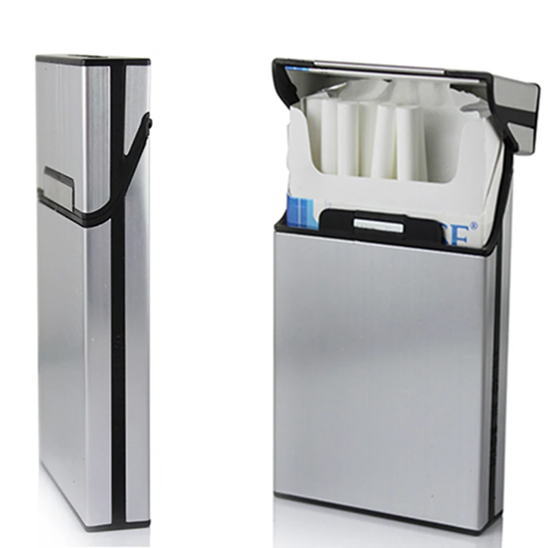 New Ultra Thin Pipe Creative Personality Cigaret Case Slim Metal ...