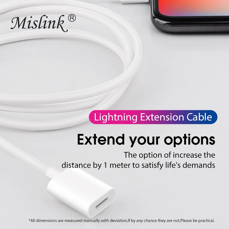 For apple Lightning extension cable female to male adapter audio ...