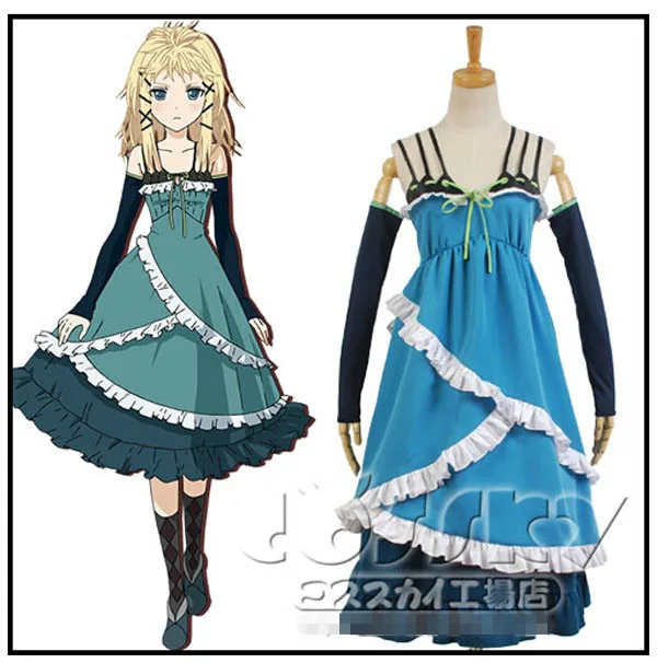 Hot Sale Custom Made Black Bullet Tina Dress Cosplay Costume|cosplay ...