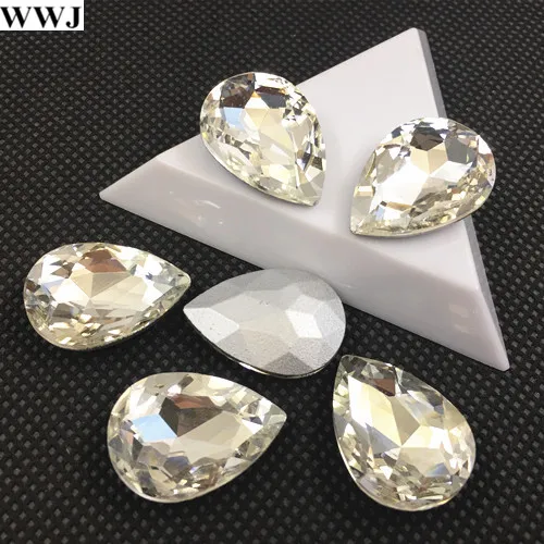 7x10mm10x14mm13x18mm18x25mm20x30mm crystal clear Color Teardrop Fancy ...