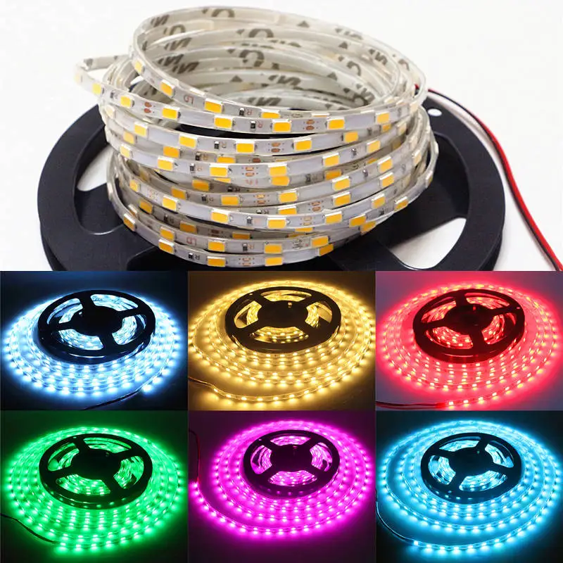 SMD 5630 DC 12V LED Strip 1m 5m 60LEDs/m ip67 Waterproof Fita LED Light ...
