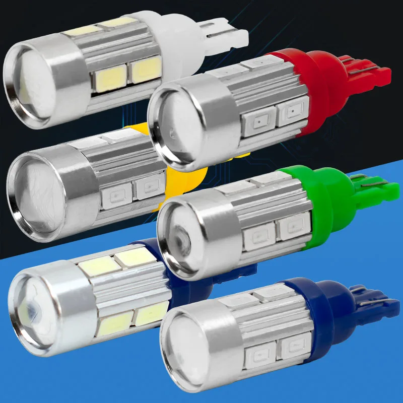 4pcs T10 194 192 921 Super Bright 10 Smd 5630 5730 Led Auto Parking Light W5w Wy5w Car Reading ...