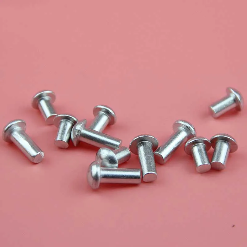 Remaches de aluminio redondos de cabeza media redonda, 30 M6, remaches ...
