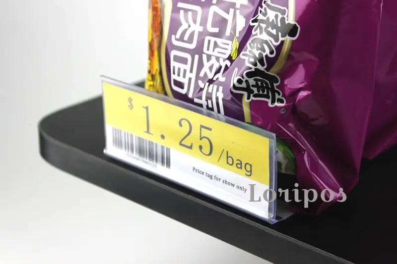 Shelf Channel Strip Shelf Edge Sign Holder Clear Shelf Tag Label Holder ...