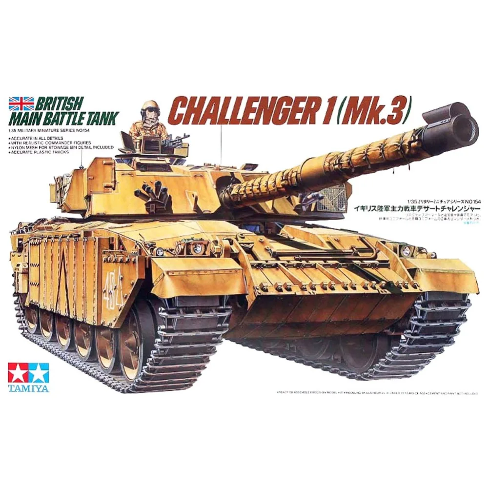 Ohs tamiya 35154 1/35 britânico challenger 1 mk3 batalha principal ...