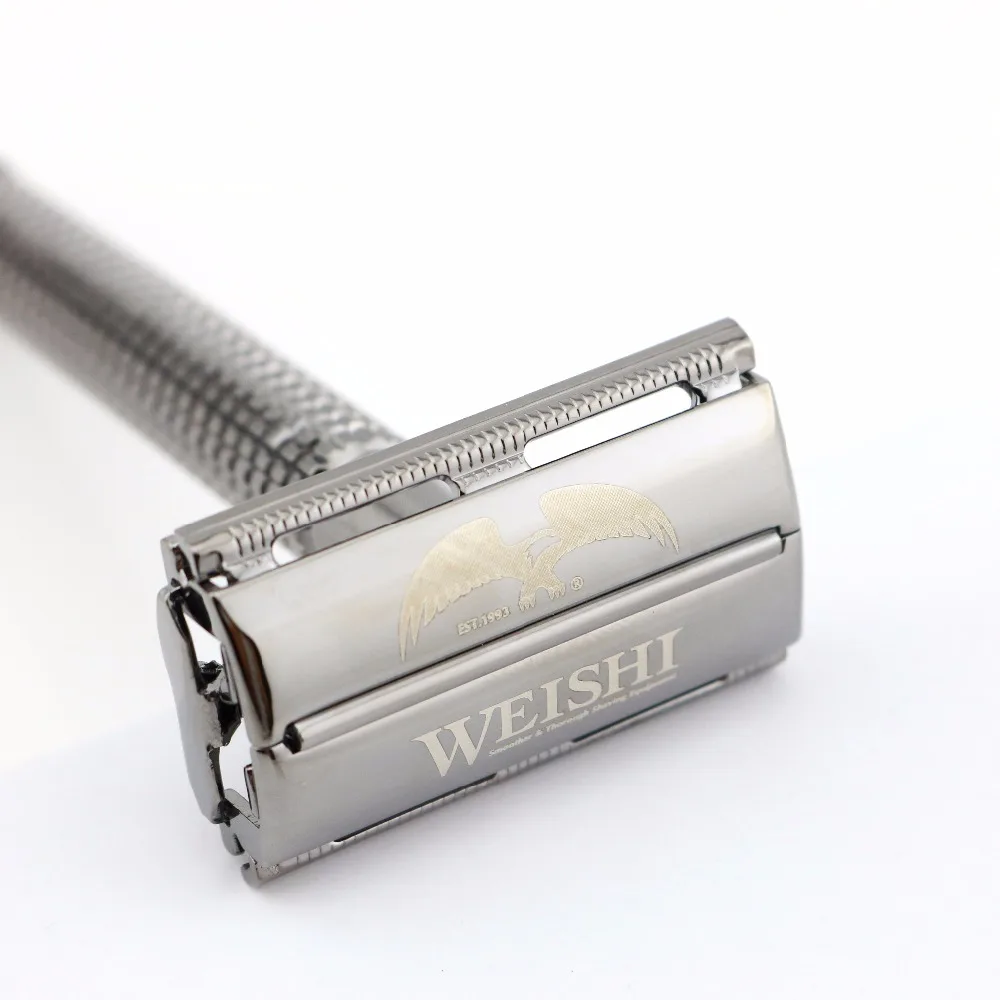 WEISHI Butterfly Safety Razor with Long Handle and Black ACRYLIC vag ...