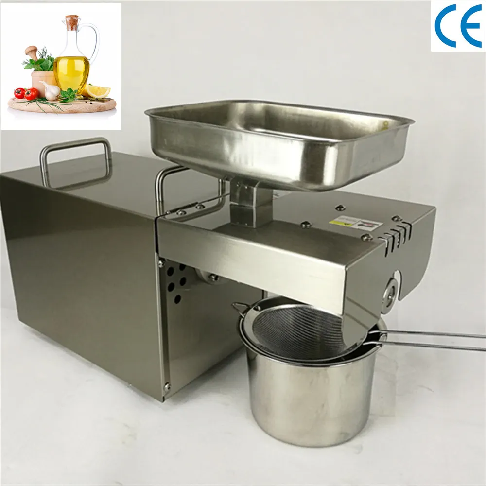 New Automatic Stainless Steel Small Home Oil Press Machine Cold Hot ...