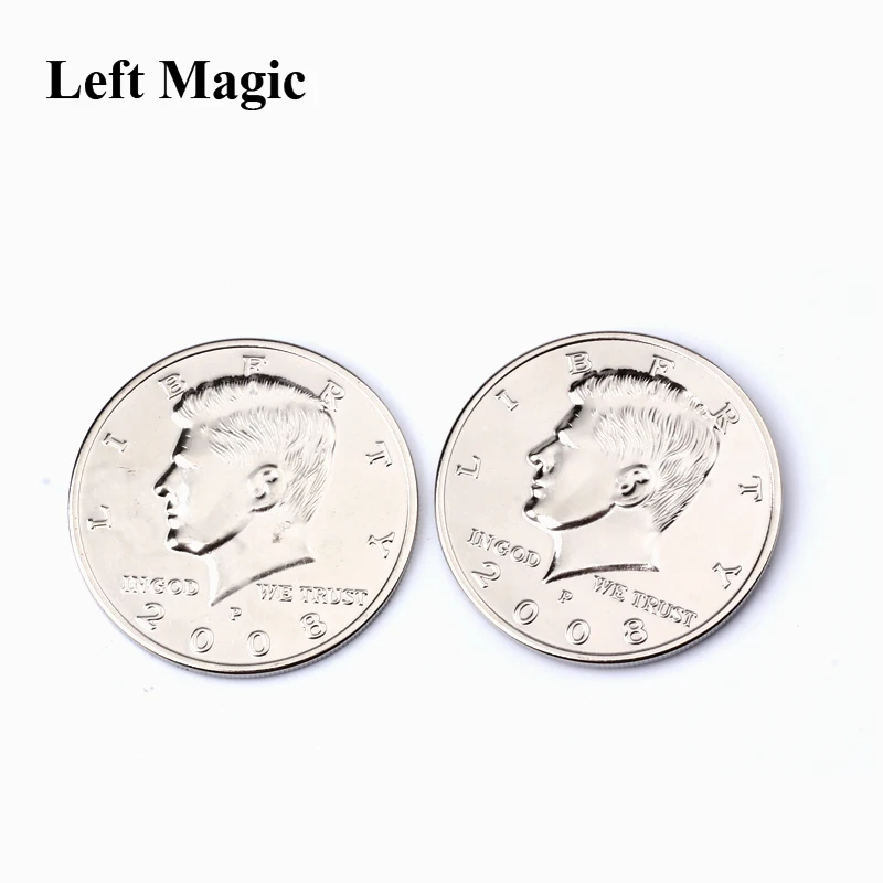 Four Coin To One Big Half(Dollar Diameter 5.6 Cm) Magic Tricks 1 Coins+ ...