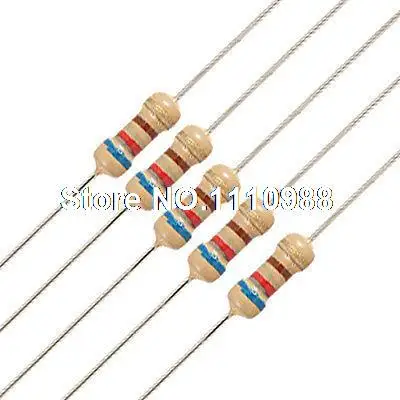 1/4W 와트 620 Ohm 5% 축 탄소 필름 저항기 x100pcs|resistor axial|resistor ...