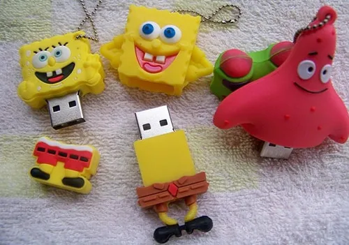 USB stick Hot sale genuine SpongeBob keychain USB Flash Drives thumb ...