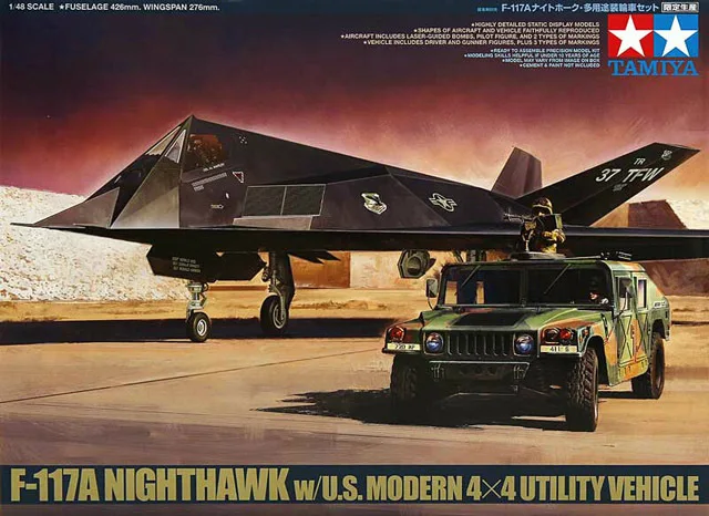 TAMIYA MODEL 1/48 SCALE military models #89773 F 117A Nighthawk w/U.S ...