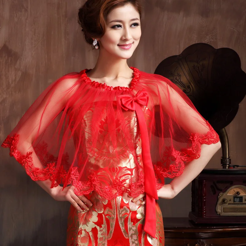 Stella free shipping 2013 new arrival summer thin cape wedding dress ...