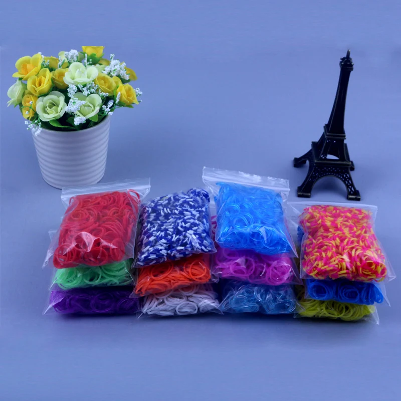 Rubber band weaving girl DIY hand knitting rainbow knitting machine ...