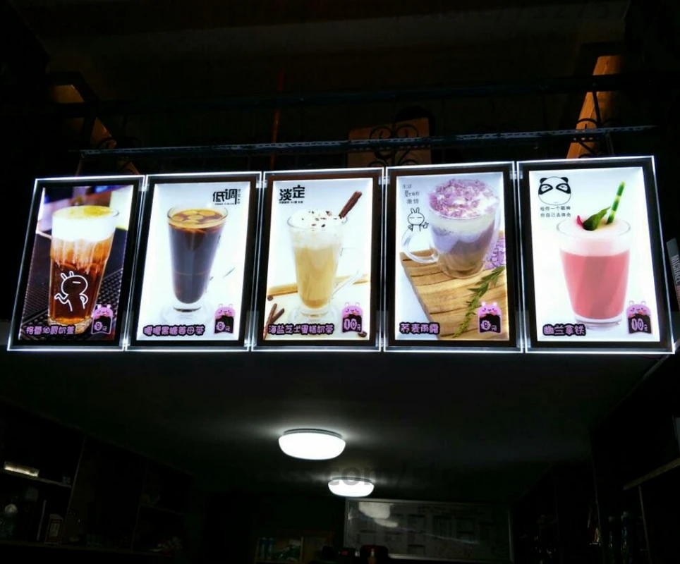 Fast Food Store Led Menu Display Light Boxes,restaurant Led Illuminated ...