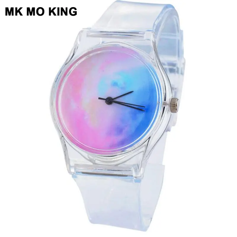 Reloj de cuarzo para mujer, de plástico y PVC transparente, diseño ...