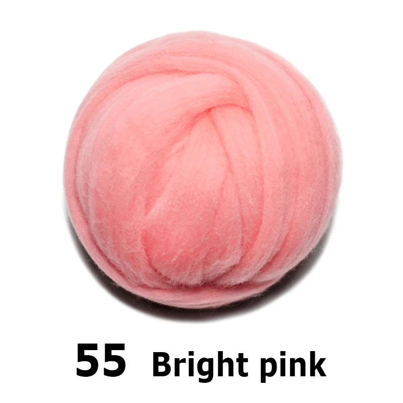 handmade-Wool-Felt-for-felting-50g-Bright-pink-Perfect-in-Needle-Felt ...