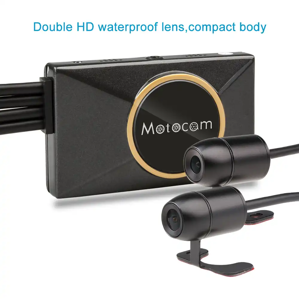 Fodsports M7F Wifi Motorcycle Camera 3 Inch Dual Lens 1080P DVR Dash ...