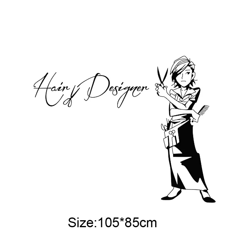 Handsome Man Hairdresser Beauty Salon Barbershop DIY Wallpaper ...