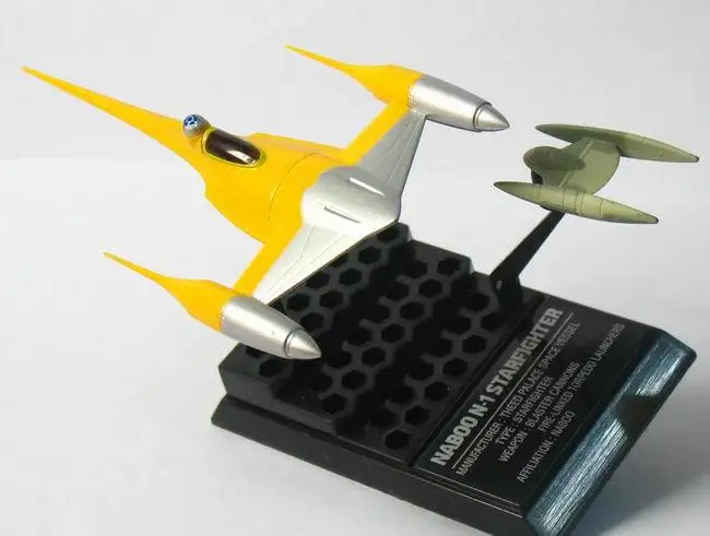 Star Wars Yellow Naboo N-1 Starfighter Titanium Series Mini Spacecraft ...
