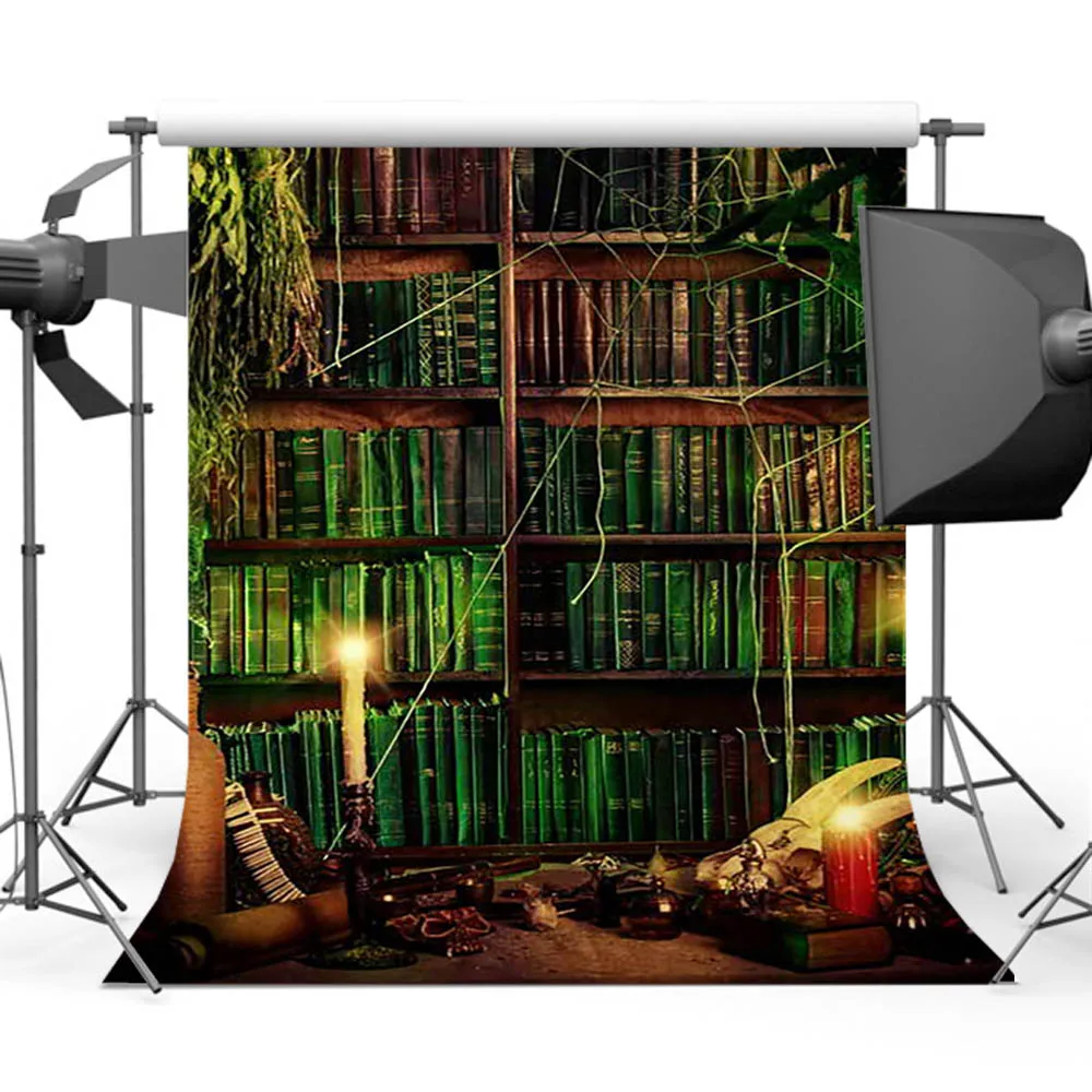 Mehofoto Vintage Library Background for Photography Book Shelf Photo ...