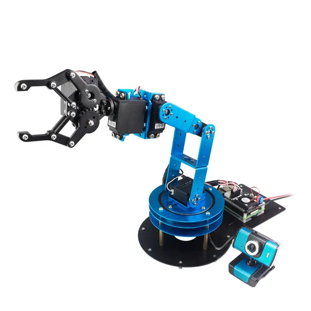 Open source 6DOF robotic arm with Rraspberry Pi B3 / HD camera WIFI ...