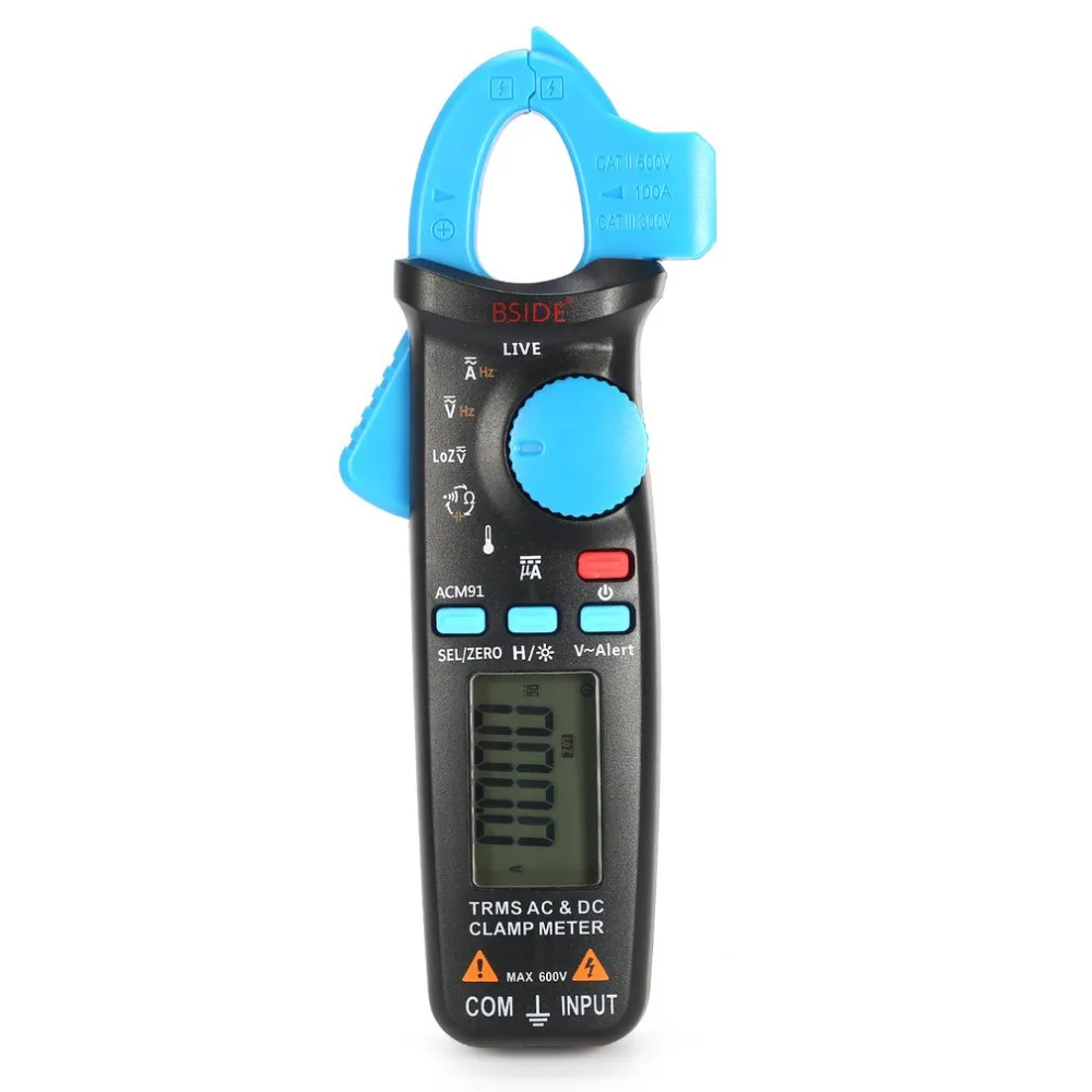 BSIDE ACM91 Mini Digital Clamp Meter Multimeter True RMS Auto Range AC ...