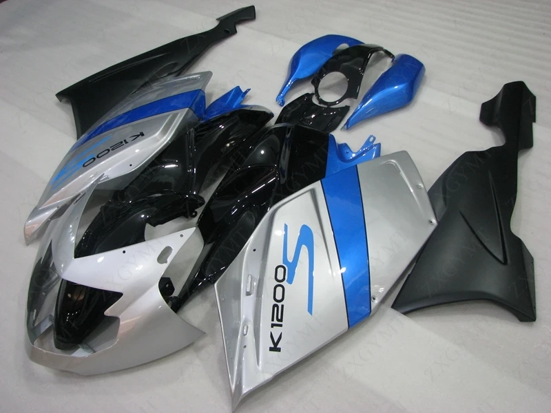 Full-Body-Kits-K-1200-S-2005-2008-Silver-Black-Blue-Motorcycle-Fairing ...