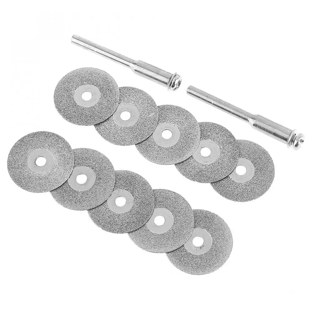 Practical 10pcs/set 25mm Diamond Cutting Discs Saw Blade With 2pcs 3mm ...