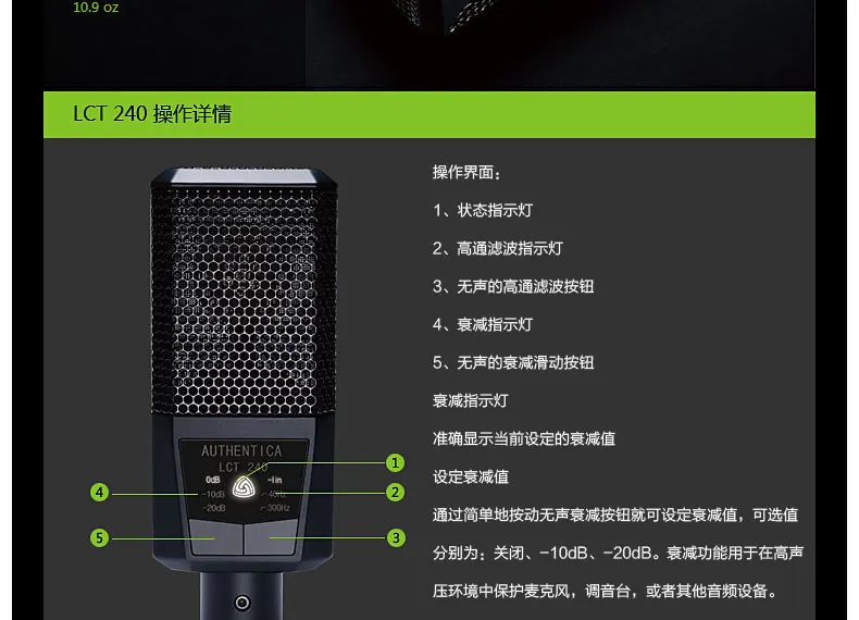 LCT 240 Professional condenser microphone for recording and ...