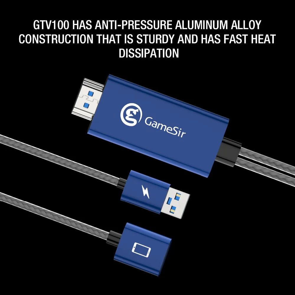 GameSir G tv 100 Мини Мобильный 1 м 1920*1080P HDMI дисплей Кабель ...