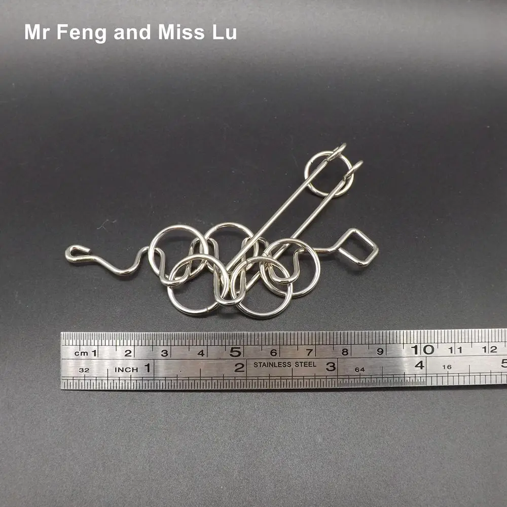 Silver Snake Ring Puzzle Adult Toys Kids Magic Trick Ring Solution ...