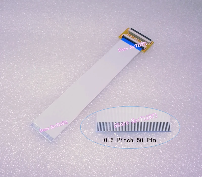 15cm tipo B 0,5 Pitch 50 P TTL FPC FFC Cable de extensión conector tipo B 50 Pin Cable plano ...