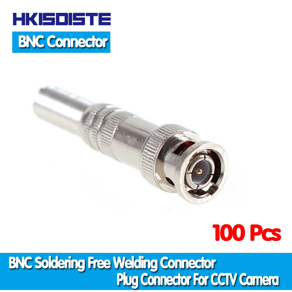 100pcs/lot BNC Male Connector for RG 59 Coaxical Cable, Brass End ...