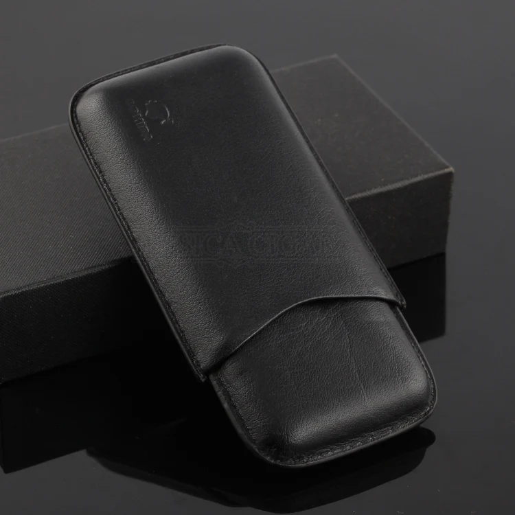 Leather Cigar Case Portable Mini Humidor Travel Pocket Cigars Box with ...