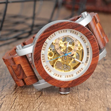 Automatic Mechanical Wooden Vintage Big Size Watches | Muduh Collection