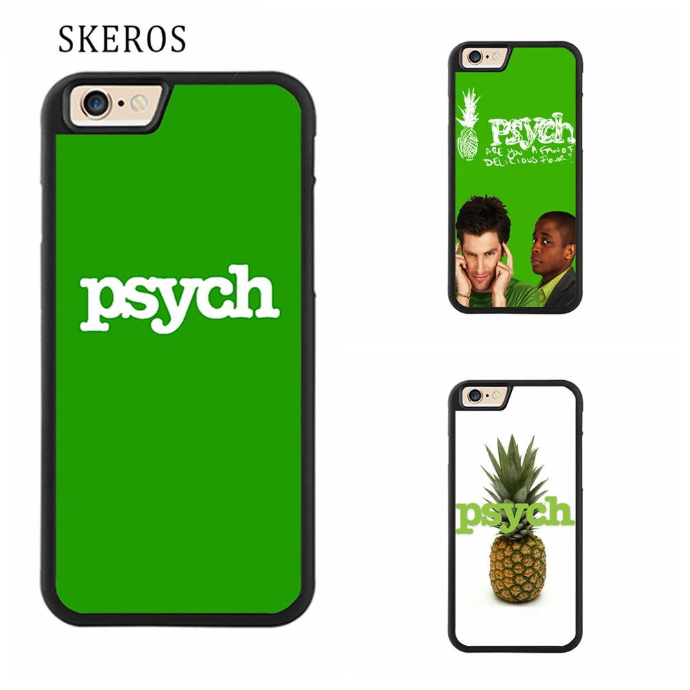 SKEROS Psych Full Protective cover cell phone case for iphone X 4 4s 5 ...