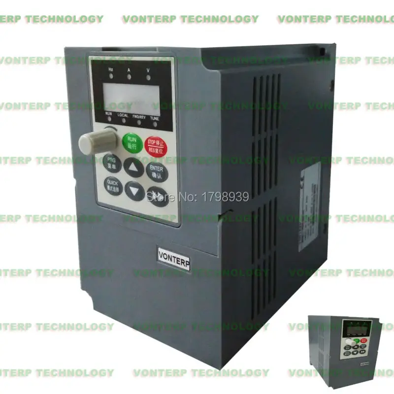 220V 0.75KW single phase variable frequency inverter sensorless vector control AC drive inverter ...
