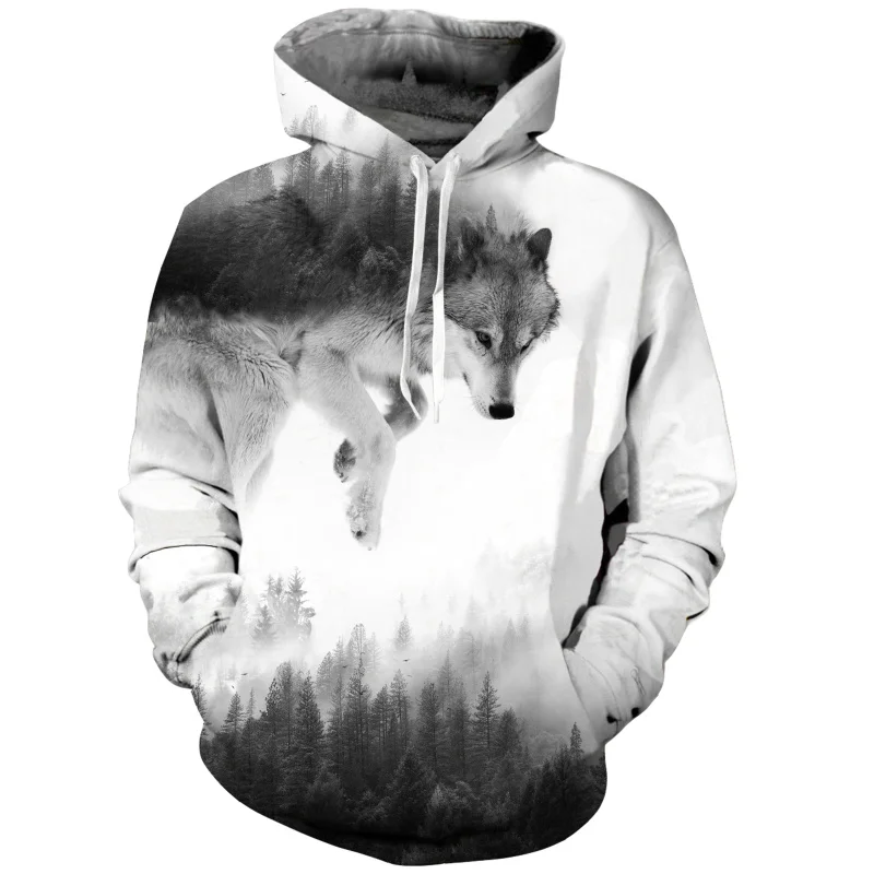 Sudadera Canis Lupus Arctos Wolf con estampado 3d, sudadera con capucha ...