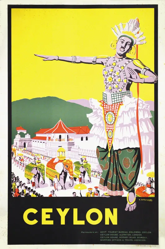 Asia Travel Posters Ceylon Festivals Classic Wall Sticker Canvas ...