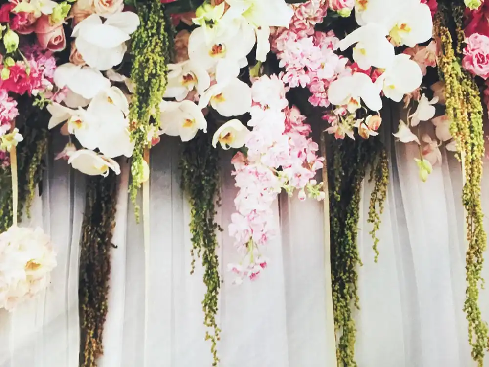 Photo Background Wedding Backdrop Pink Flower Studio Backgrounds ...