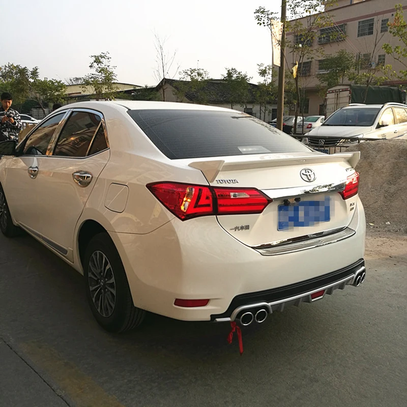 For Toyota Corolla TRD Style Spoiler ABS Material Car Rear Wing unpaint ...